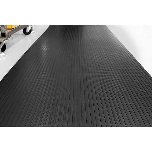 Ribbed Rubber Matting COBA Safety Flooring, 3mm & 6mm Rolls