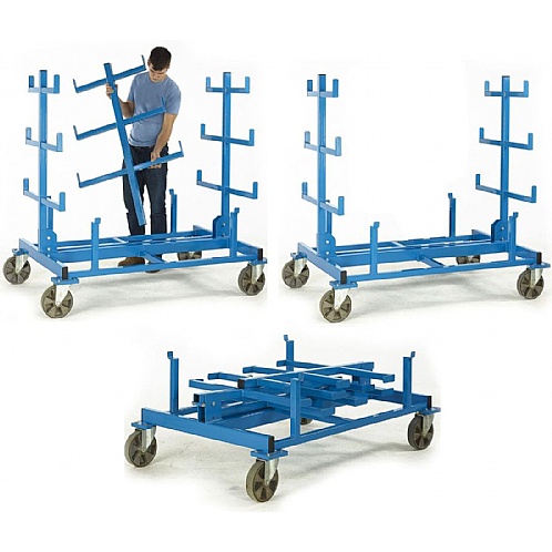 Mobile Bar Storage Rack, Heavy Duty Foldable UK Made