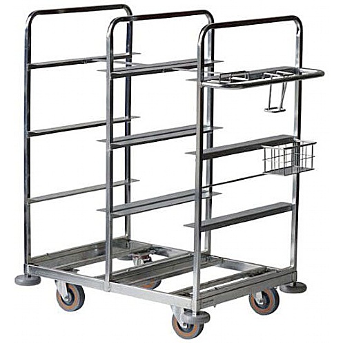 Multi-Tier Container Trolley, 8 Slots Free UK Delivery