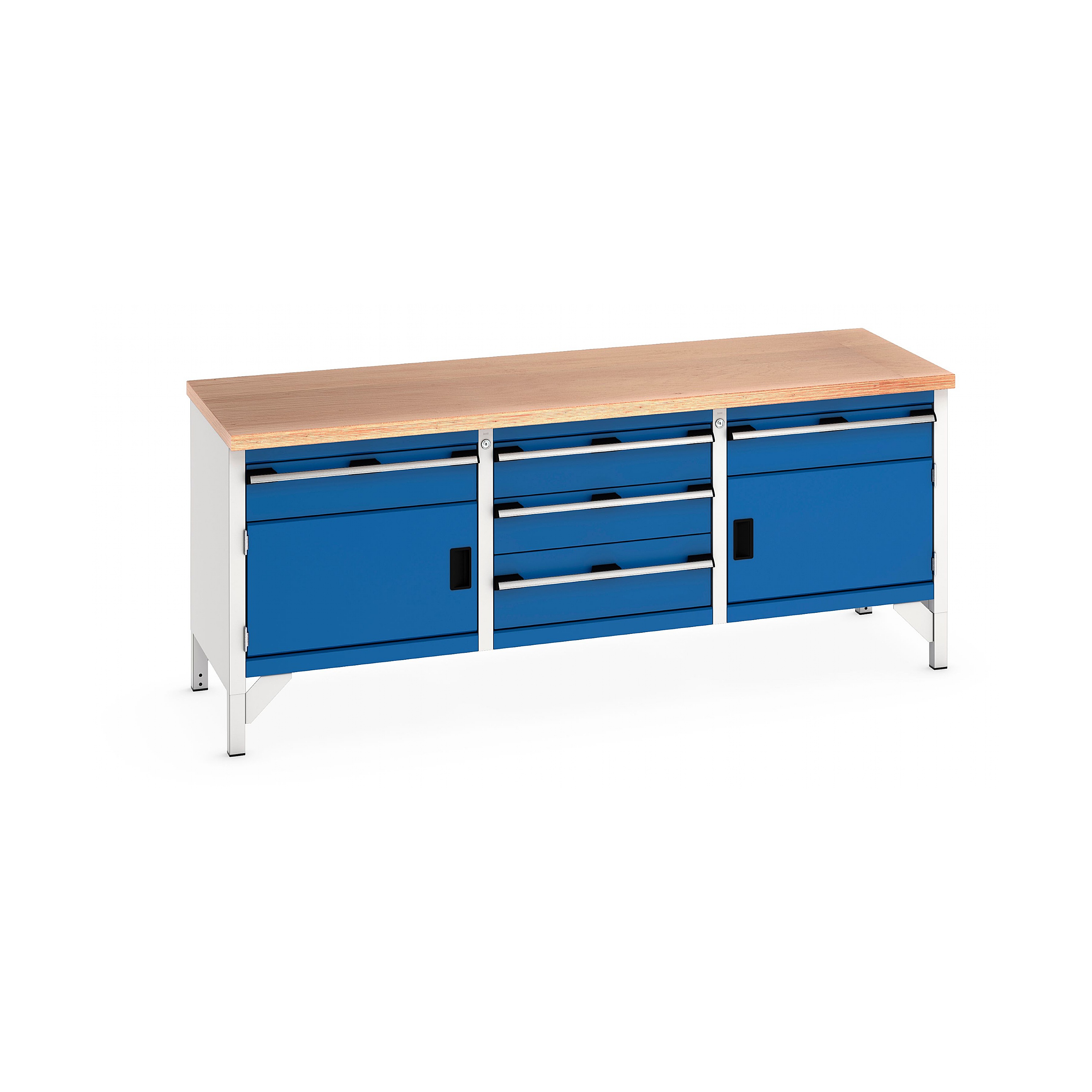 Heavy Duty Workbenches Storage with Cupboards & Drawer